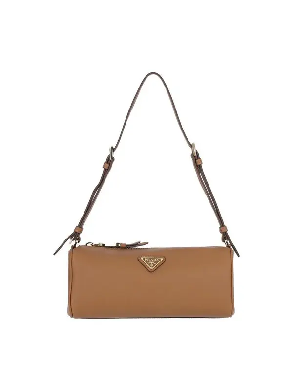Prada Triangle-Logo Shoulder Bag In Caramel 0 - 33% Off | Editorialist
